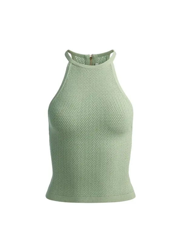 Alice + Olivia Heidi High Neck Tank Top - Sage