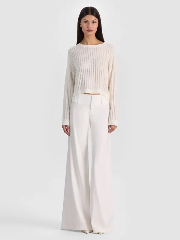 Alice + Olivia Mitchell Lightweight Textured Pullover