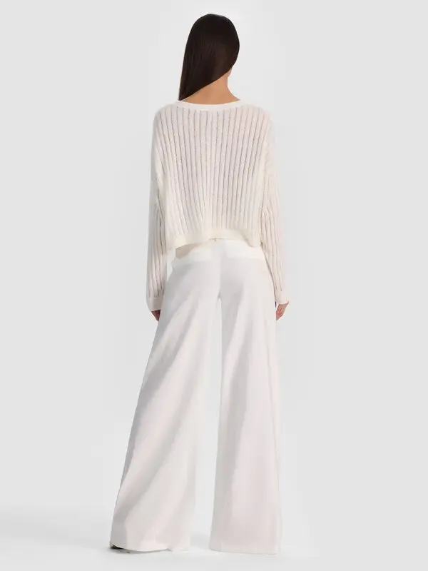 Alice + Olivia Mitchell Lightweight Textured Pullover