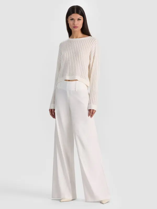 Alice + Olivia Mitchell Lightweight Textured Pullover