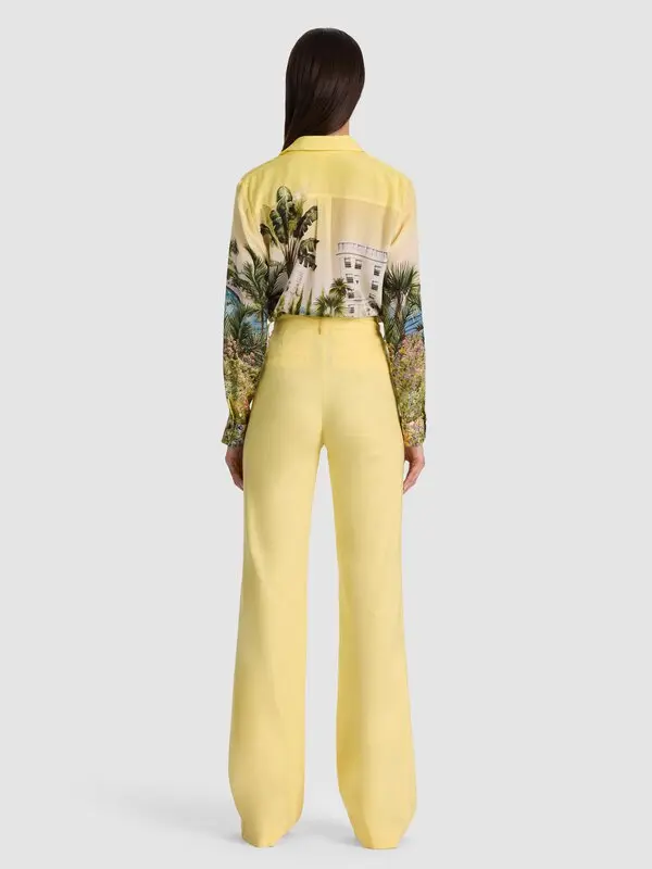 Alice + Olivia Lula Linen Flare Pant