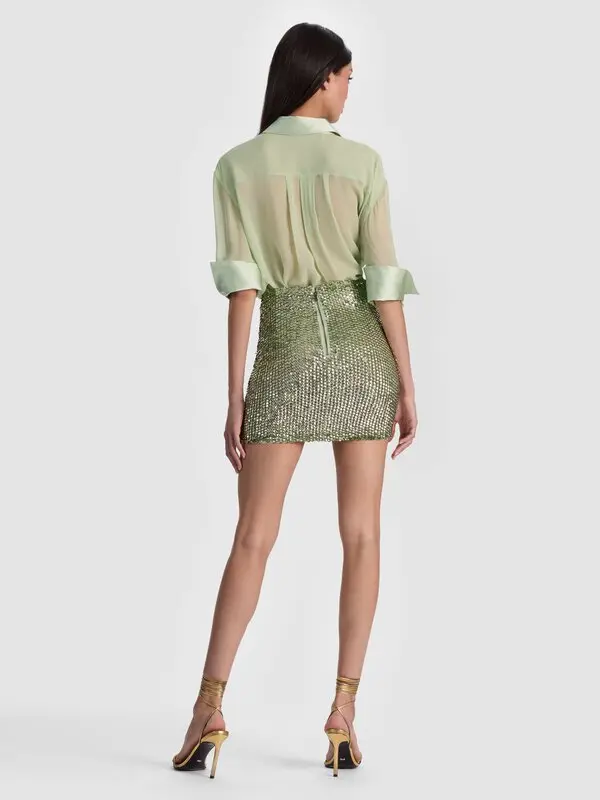Alice + Olivia Ramos Sequin Mini Skirt
