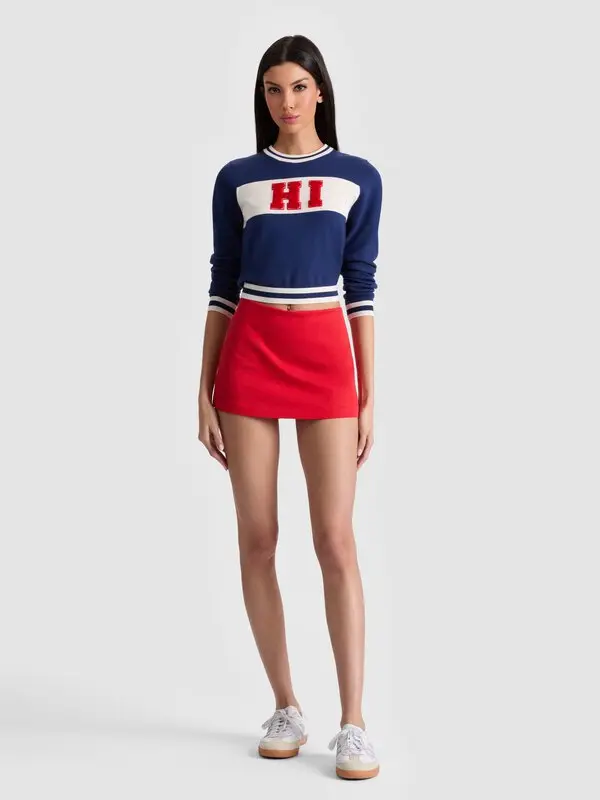 Alice + Olivia Mace Mini Skort - Bright Ruby