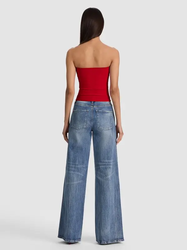 Alice + Olivia Alison Bandage Tube Top - Chili Pepper