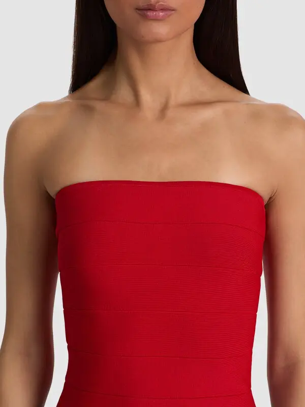 Alice + Olivia Alison Bandage Tube Top - Chili Pepper