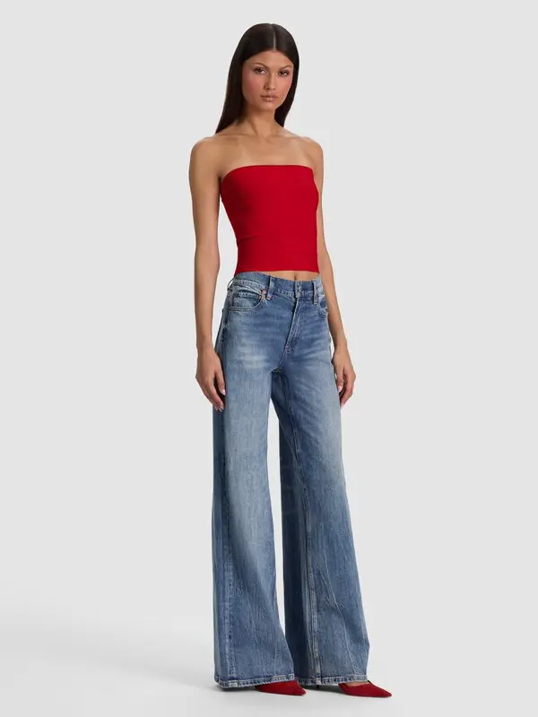 Alice + Olivia Alison Bandage Tube Top - Chili Pepper