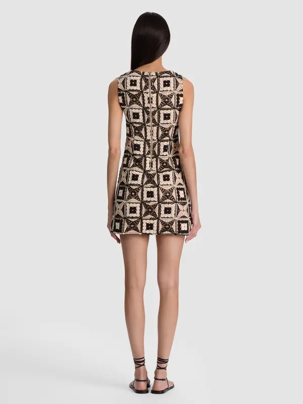 Alice + Olivia Clyde Crochet Mini Dress