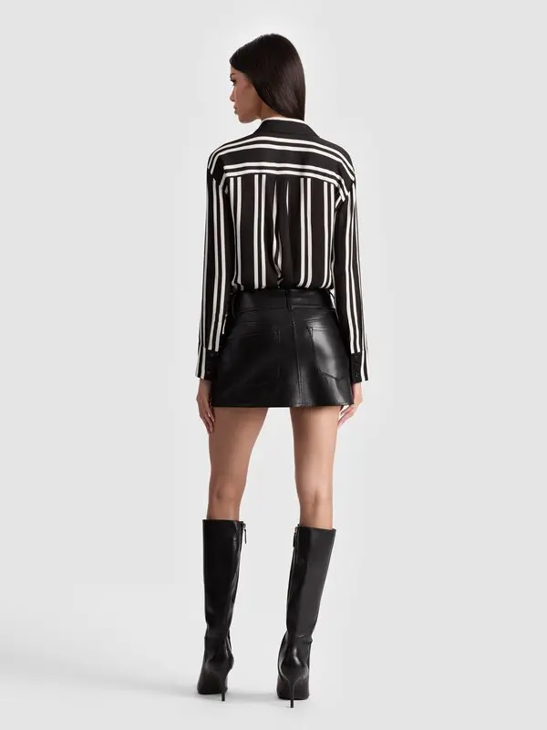 Alice + Olivia Laika Vegan Leather Mini Skirt