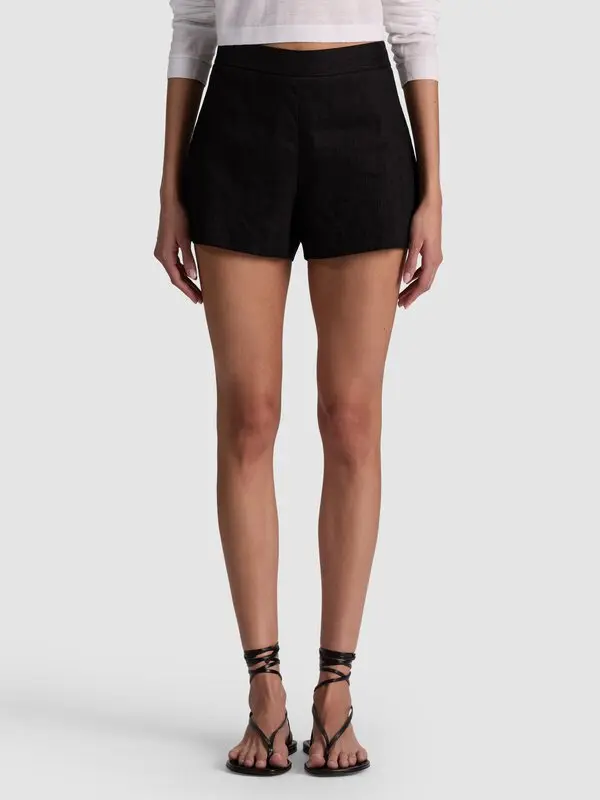 Alice + Olivia Hera Linen Short - Black