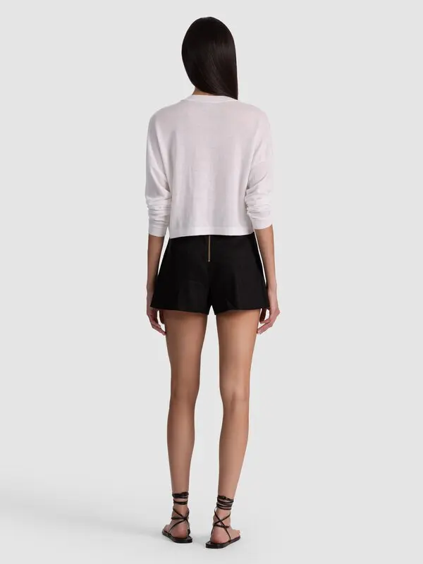 Alice + Olivia Hera Linen Short - Black