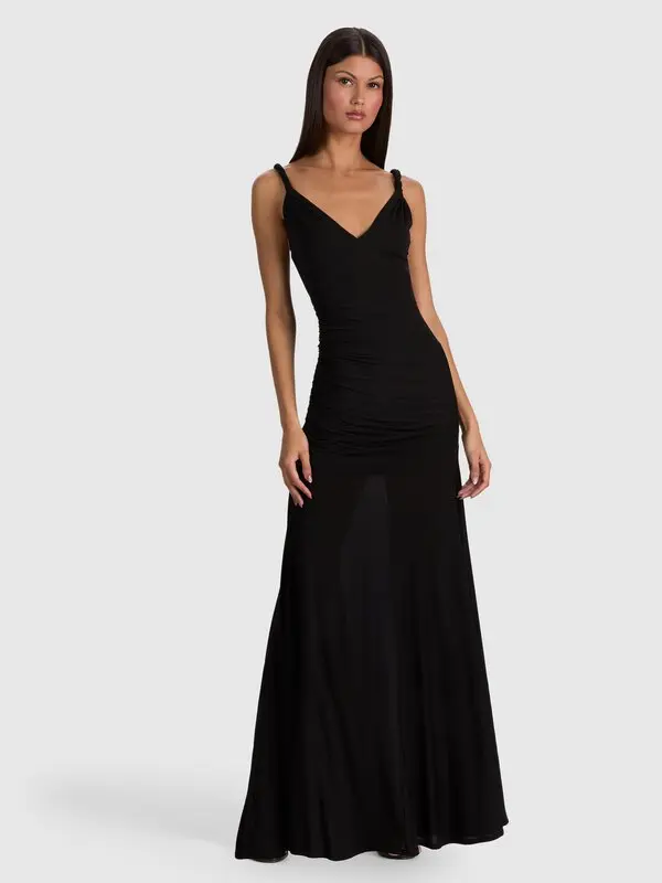 Alice + Olivia Bianca Twist Strap Maxi Dress