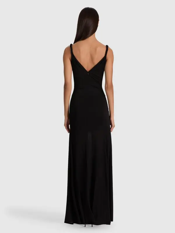 Alice + Olivia Bianca Twist Strap Maxi Dress