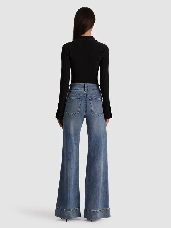 Alice + Olivia Freya Button-down Bodysuit - Black