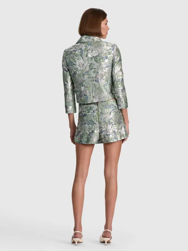 Alice + Olivia Weston Cropped Jacket - Light Sage