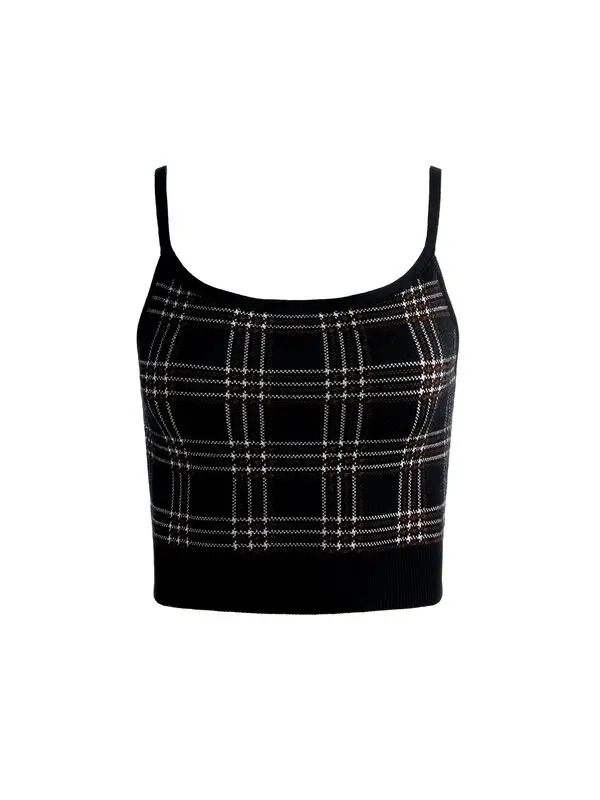 Alice + Olivia Maude Plaid Bralette