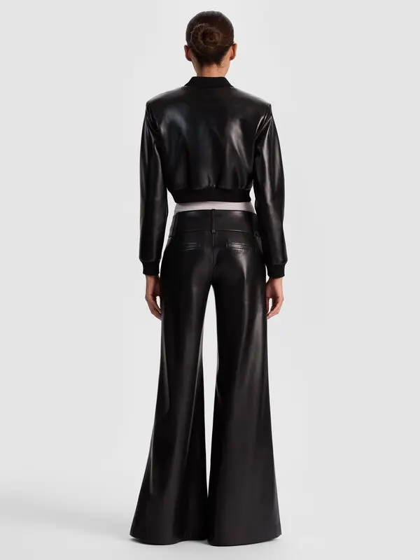 Alice + Olivia Vegan Leather Wide Leg Pant