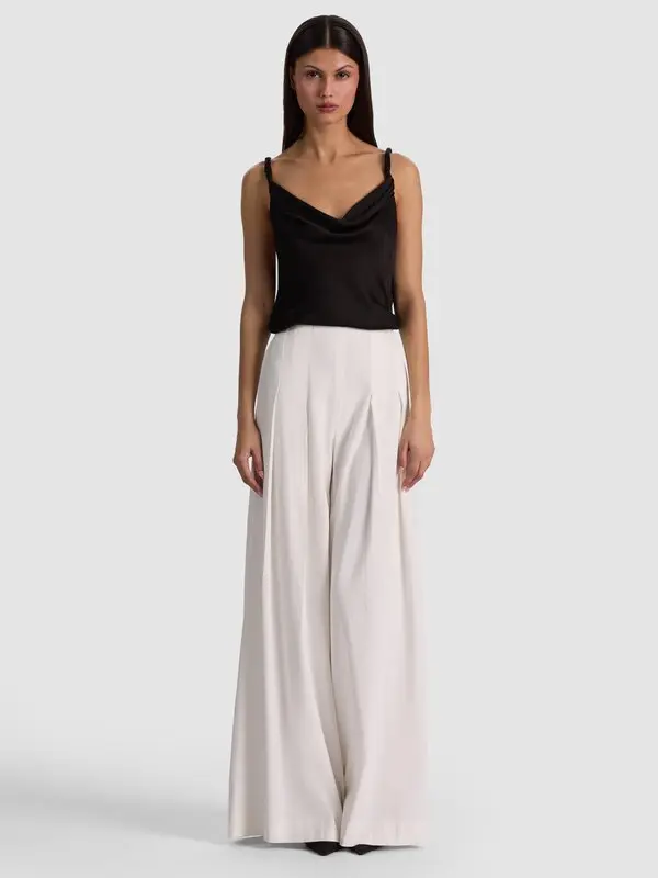 Alice + Olivia Monique Twist Strap Tank - Black
