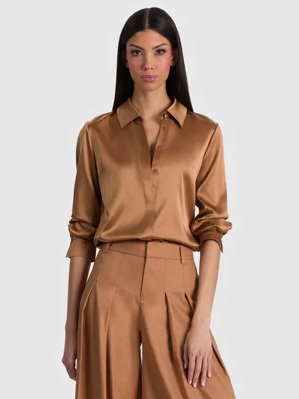 Alice + Olivia Brady Silk Blouse