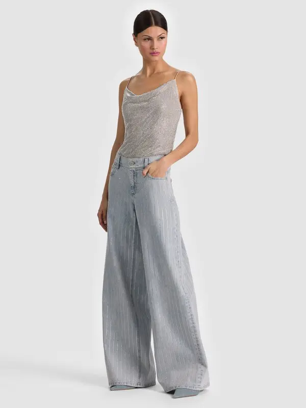 Alice + Olivia Chainmail Slip Tank