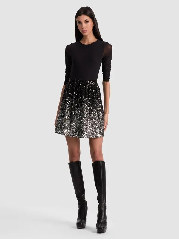 Alice + Olivia Chara Embellished Mini Dress