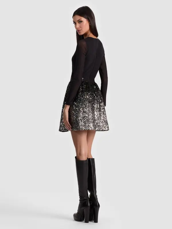 Alice + Olivia Chara Embellished Mini Dress