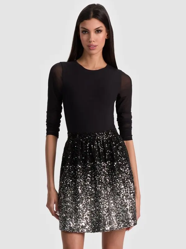 Alice + Olivia Chara Embellished Mini Dress