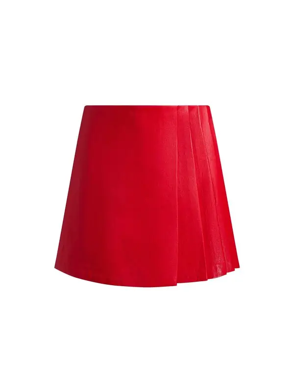Alice + Olivia Toni Vegan Leather Mini Skirt