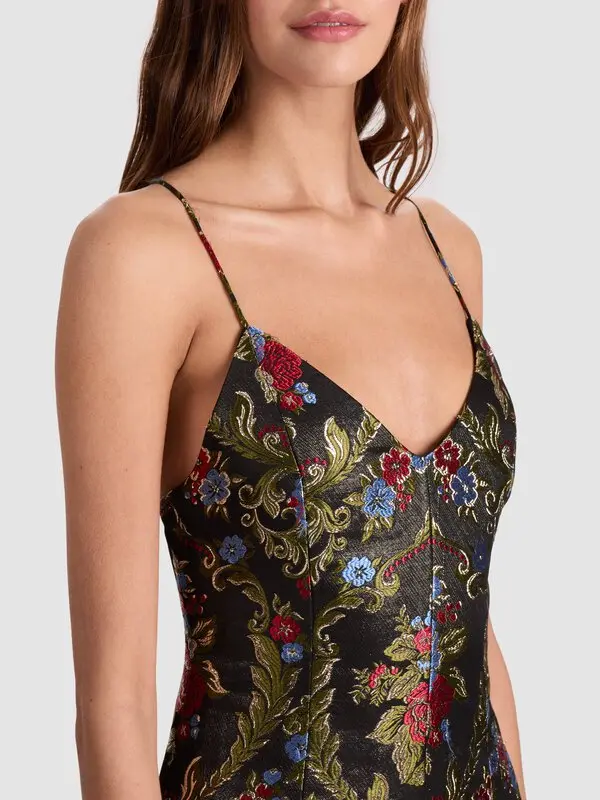 Alice + Olivia Tayla Floral Jacquard Mini Dress