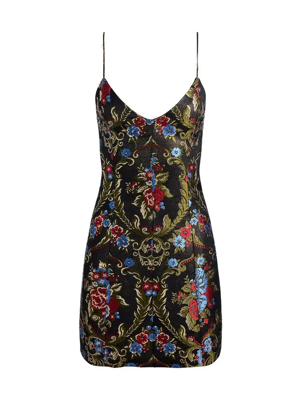 Alice + Olivia Tayla Floral Jacquard Mini Dress