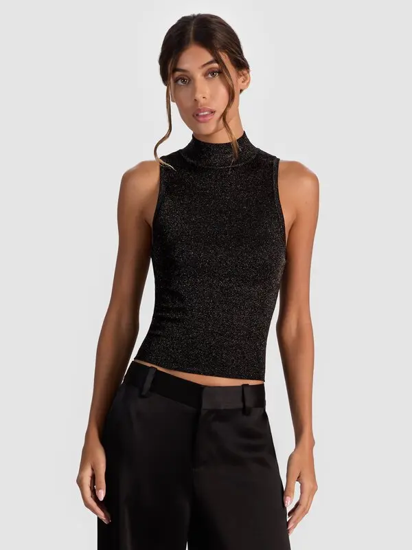 Alice + Olivia Darcey Metallic Tank