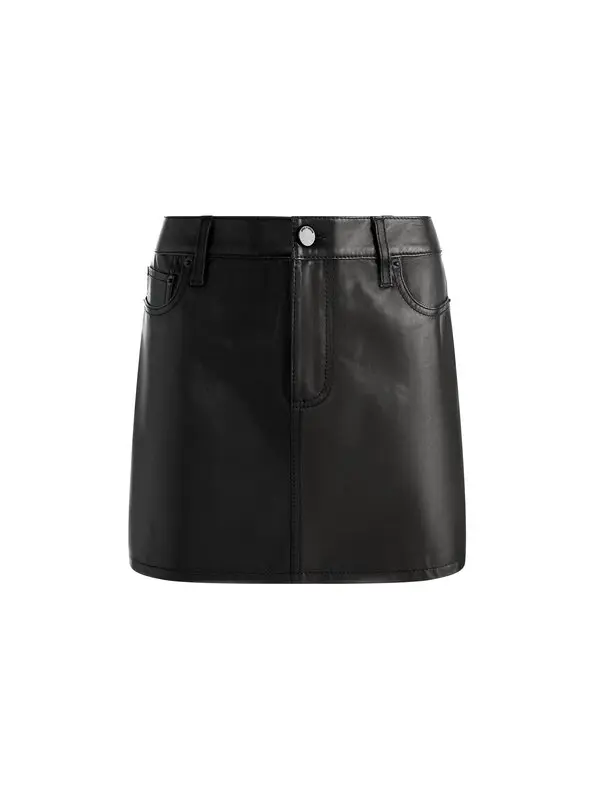 Alice + Olivia Joss Leather Mini Skirt