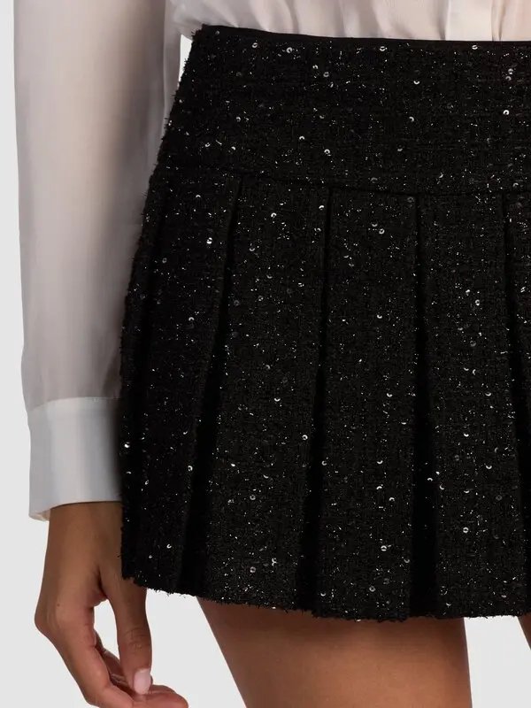 Alice + Olivia Emilie Tweed Mini Skort