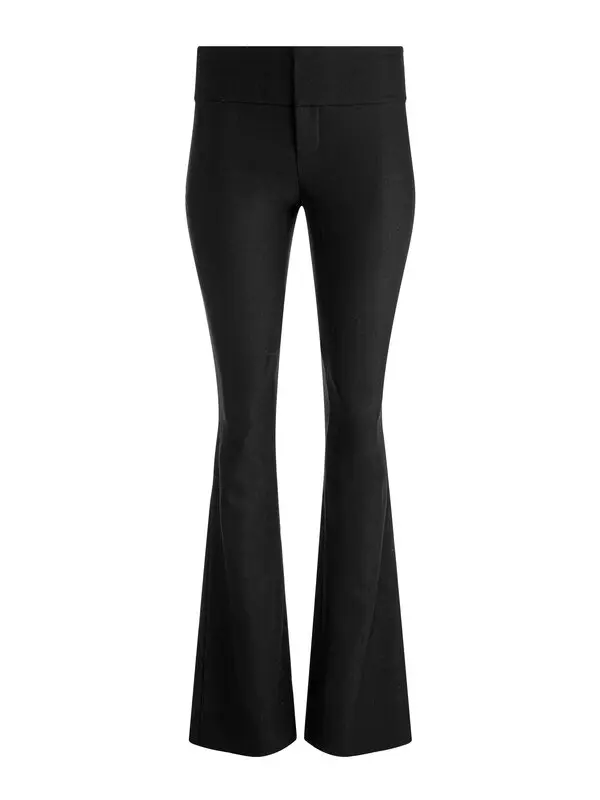 Alice + Olivia Olivia Wool Bootcut Pant - Black