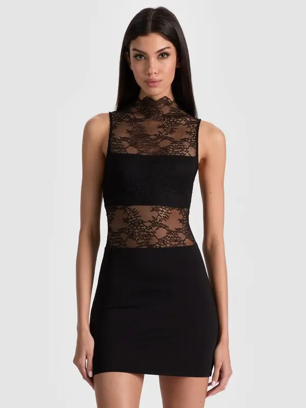 Alice + Olivia Nichol Lace Mini Dress