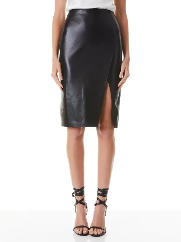 Alice + Olivia Siobhan Vegan Midi Skirt