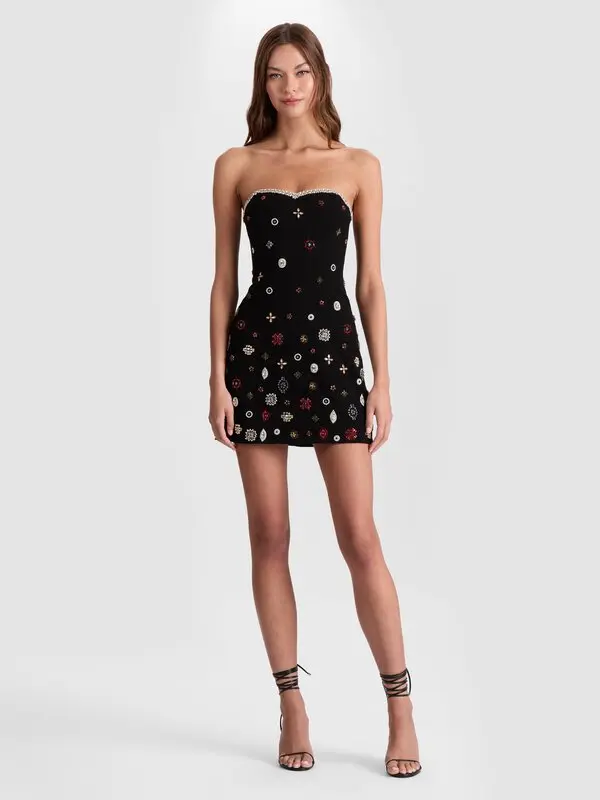 Alice + Olivia Iva Embellished Mini Dress