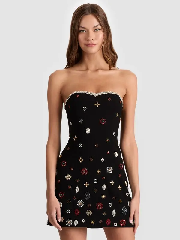 Alice + Olivia Iva Embellished Mini Dress