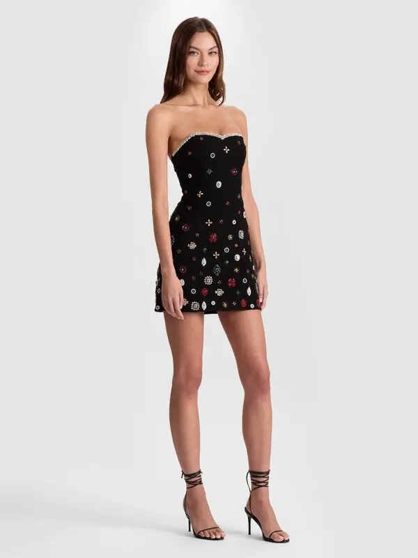 Alice + Olivia Iva Embellished Mini Dress