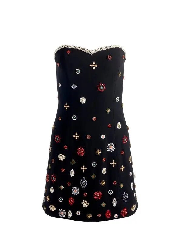Alice + Olivia Iva Embellished Mini Dress