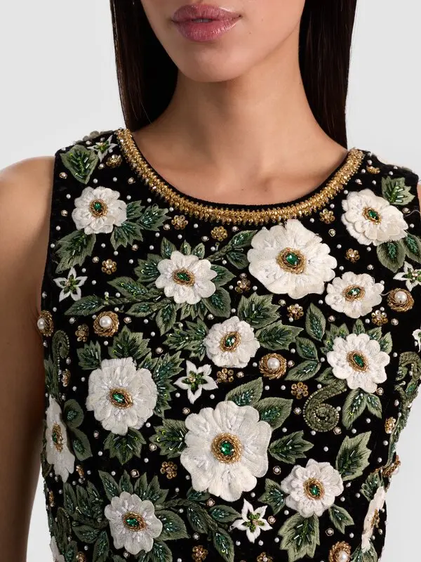 Alice + Olivia Lindsey Embellished Gown
