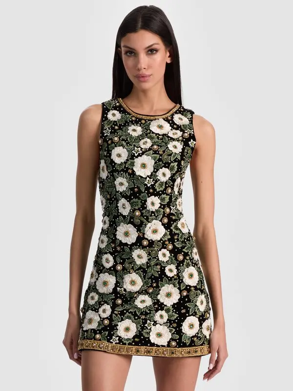 Alice + Olivia Lindsey Embellished Gown