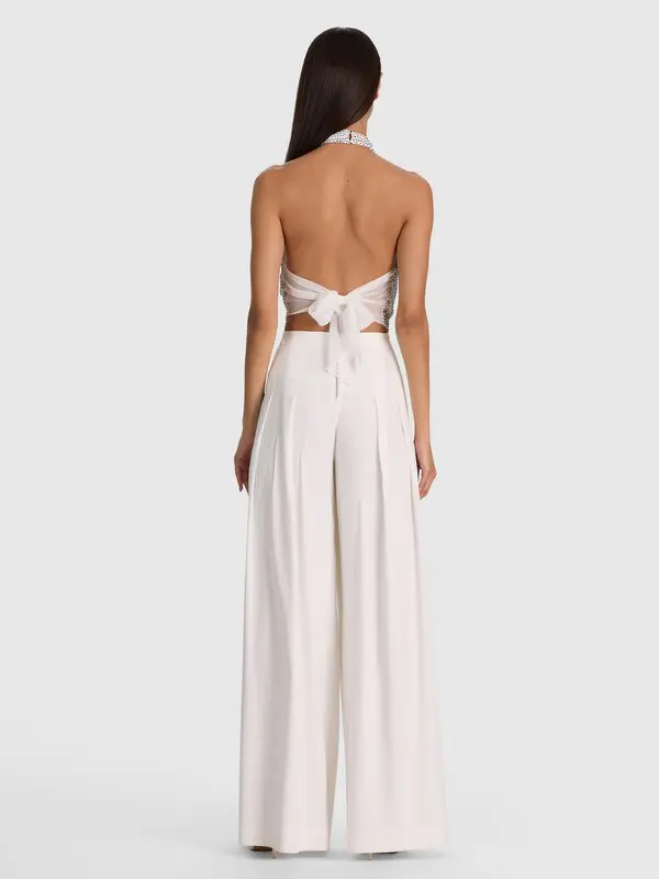 Alice + Olivia Embellished Halter Top