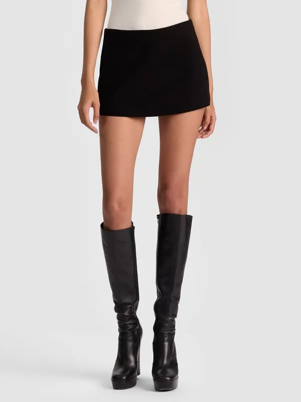 Alice + Olivia Mace Suede Mini Skort
