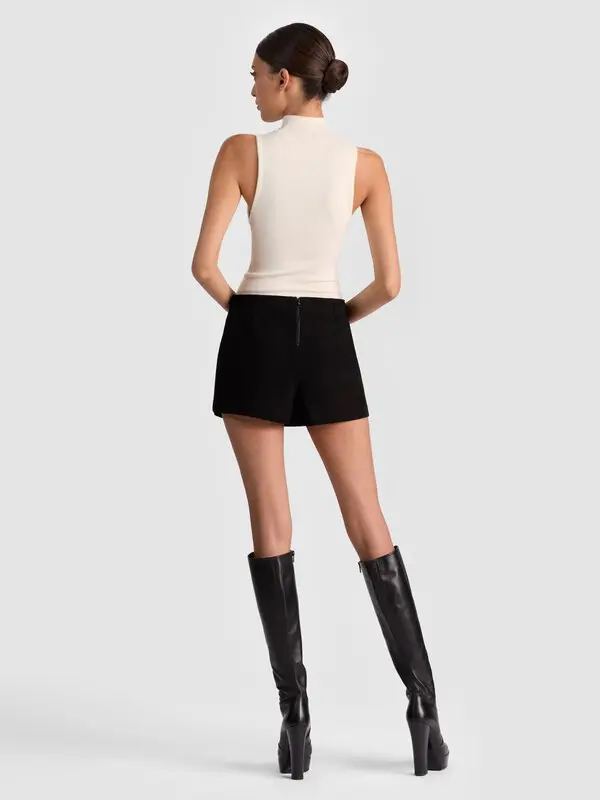 Alice + Olivia Mace Suede Mini Skort