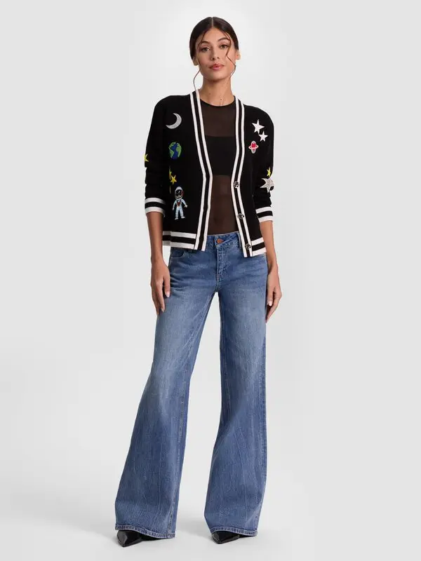 Alice + Olivia Bradley Space Staceface Cardigan