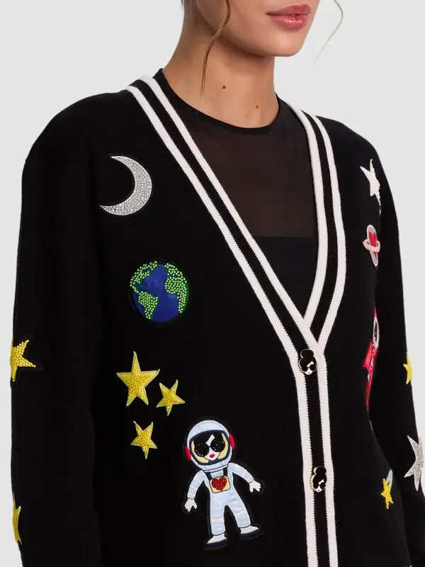 Alice + Olivia Bradley Space Staceface Cardigan