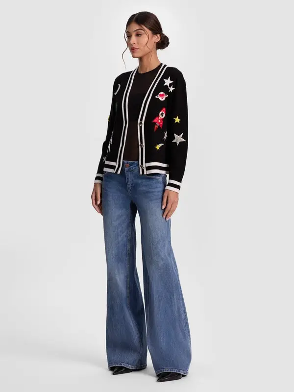 Alice + Olivia Bradley Space Staceface Cardigan
