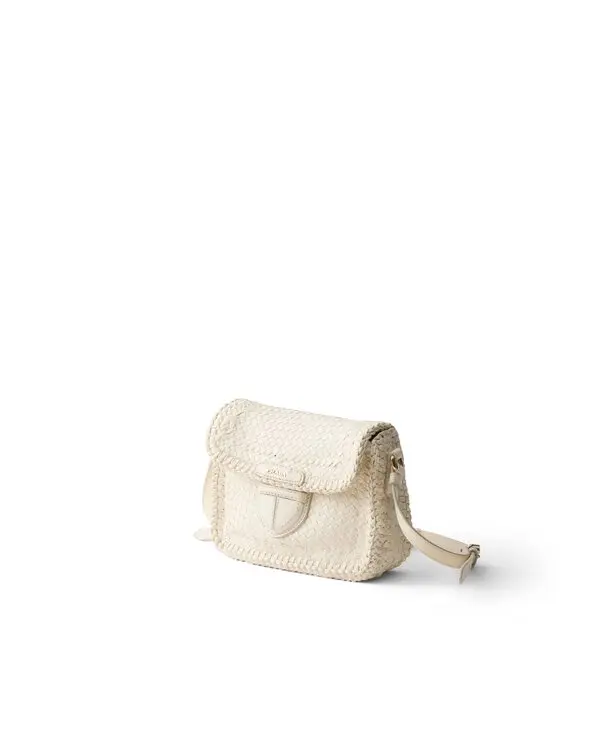 Prada Woven Leather Mini Shoulder Bag