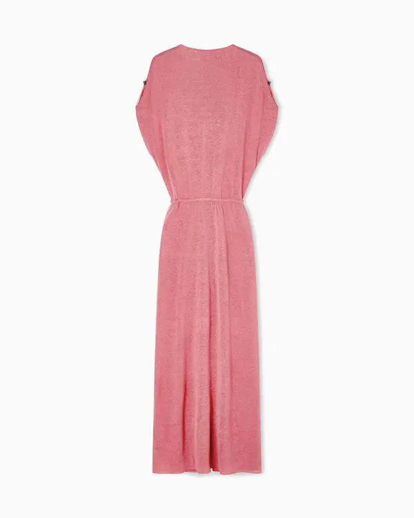Giorgio Armani Long Linen And Silk Blend Dress