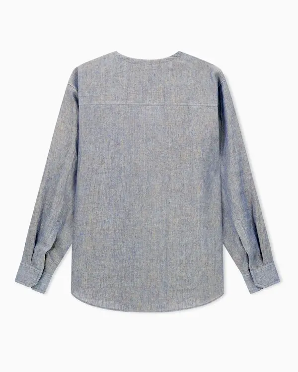 Giorgio Armani Pure Linen Canvas Shirt Jacket